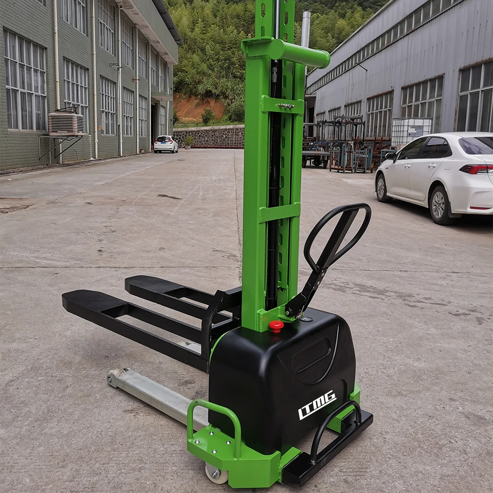 LTMG 500kg 700kg 1000kg Semi Electric Full Electric Portable Forklift Self Loading Stacker ...