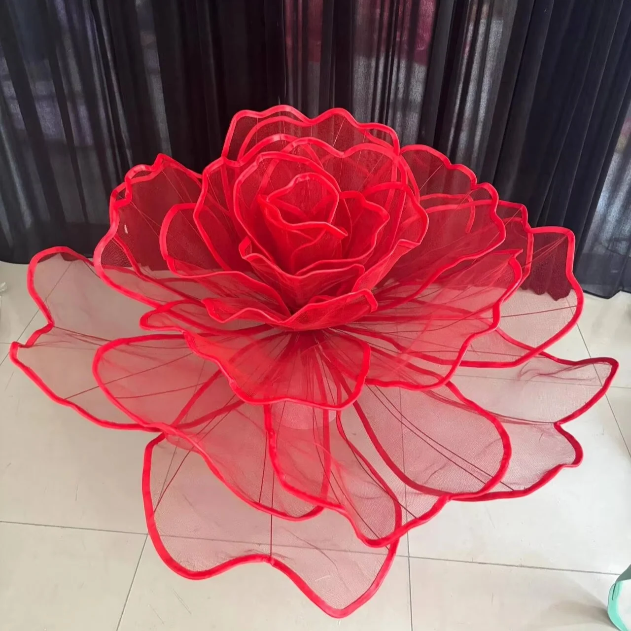 Dreamy Luxury Custom Handmade Large Silk Art Installation
