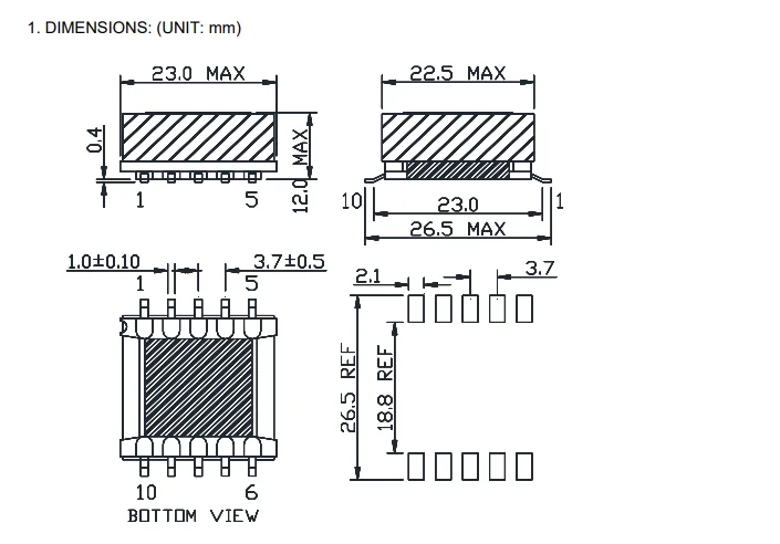 Smd smps step up step down EFD20 high voltage power amplifier transformer| Alibaba.com
