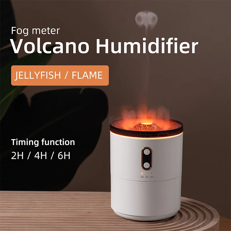 Portátil Fogo Jellyfish Vulcão Umidificador 300ML USB Mini Air Flame Humdifiers para TikTok ...