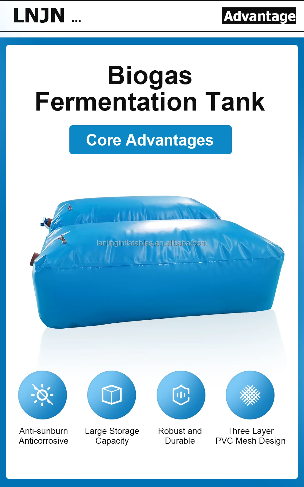 1m3 Small Foldable Pvc Biogas Digester Storage Tank For Domestic Use ...