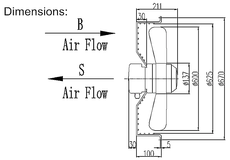 Alibaba.com: 24 Inch AC Axial Flow square Fan 220V with 10000m3/h air ...