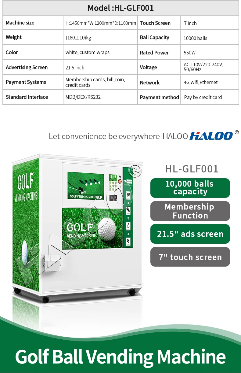 Haloo Vending Machine Supplier - Golf Ball Vending Solutions