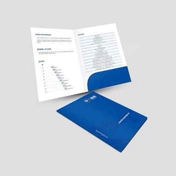 Custom Presentation Folder Packet Paper File Folder With Leaflet Flyer ...