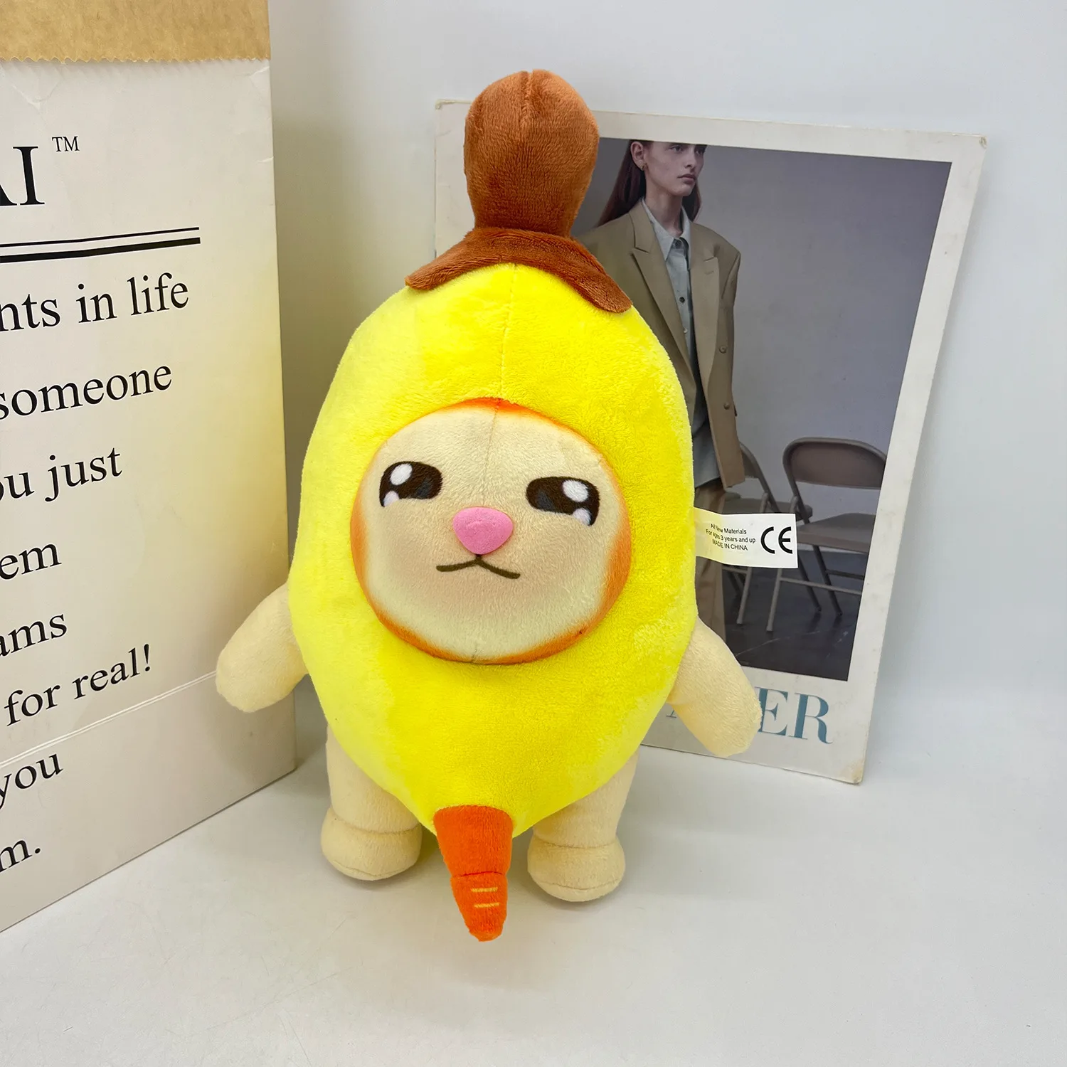 Banana Cat Meme Weighted Plush Stuffed & Plush Toy Animal Stuffed ...
