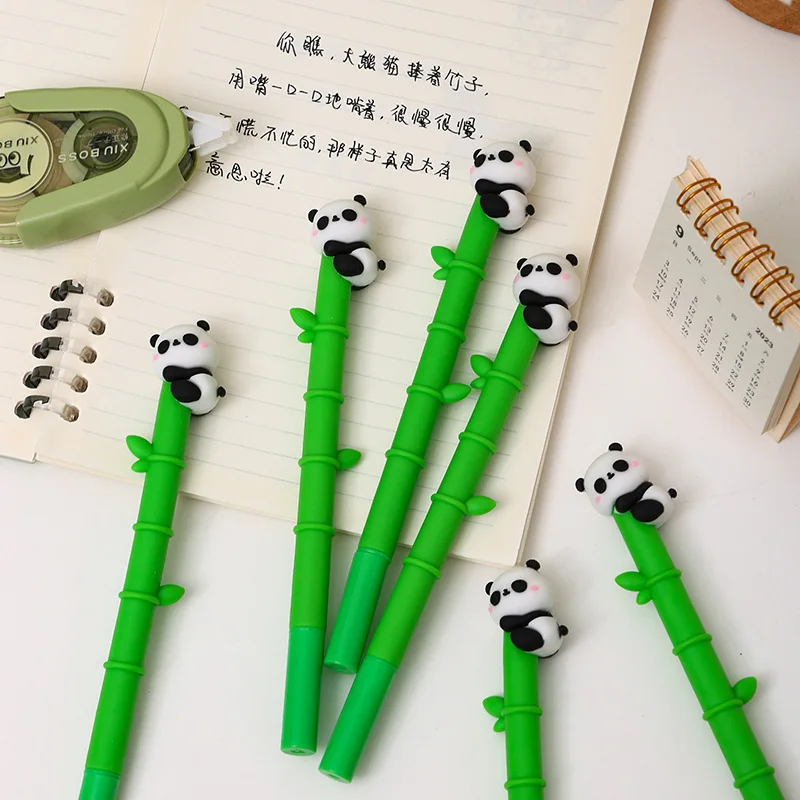 Kawaii Stationery - Cute Bamboo Panda Pen with Black Gel Ink