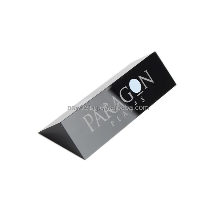 Customized Acrylic Table Nameplate Triangle Pyramid Frosted Acrylic ...