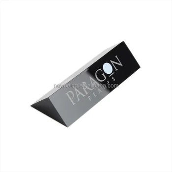 Customized Acrylic Table Nameplate Triangle Pyramid Frosted Acrylic ...