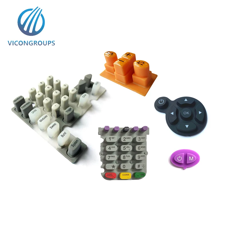 Custom Mold Silicone Rubber Push Buttons Backlit Single