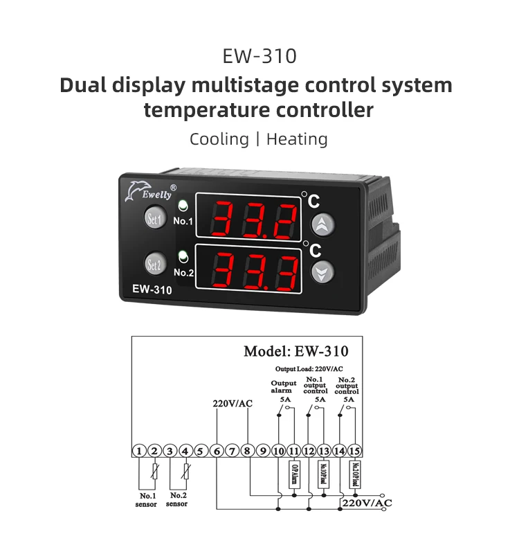 Multistage Pump Chiller Temperature Controller EW-310: Programmable ...