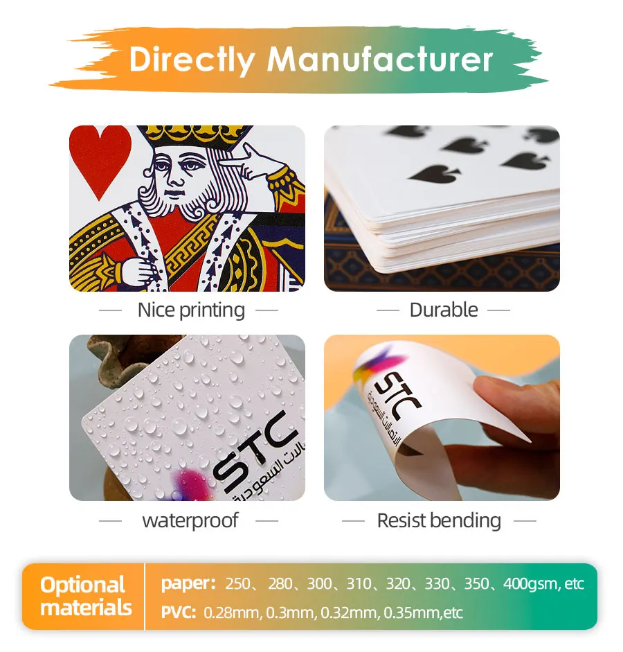 Hot Sale 280gsm Blue Core Playing Card Sheetsmanufacturer Custom Poker ...