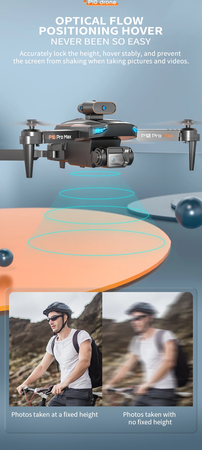 P10 Drone 8k Esc Hd Dual Camera Wifi Fpv 360 Full Obstacle Avoidance ...