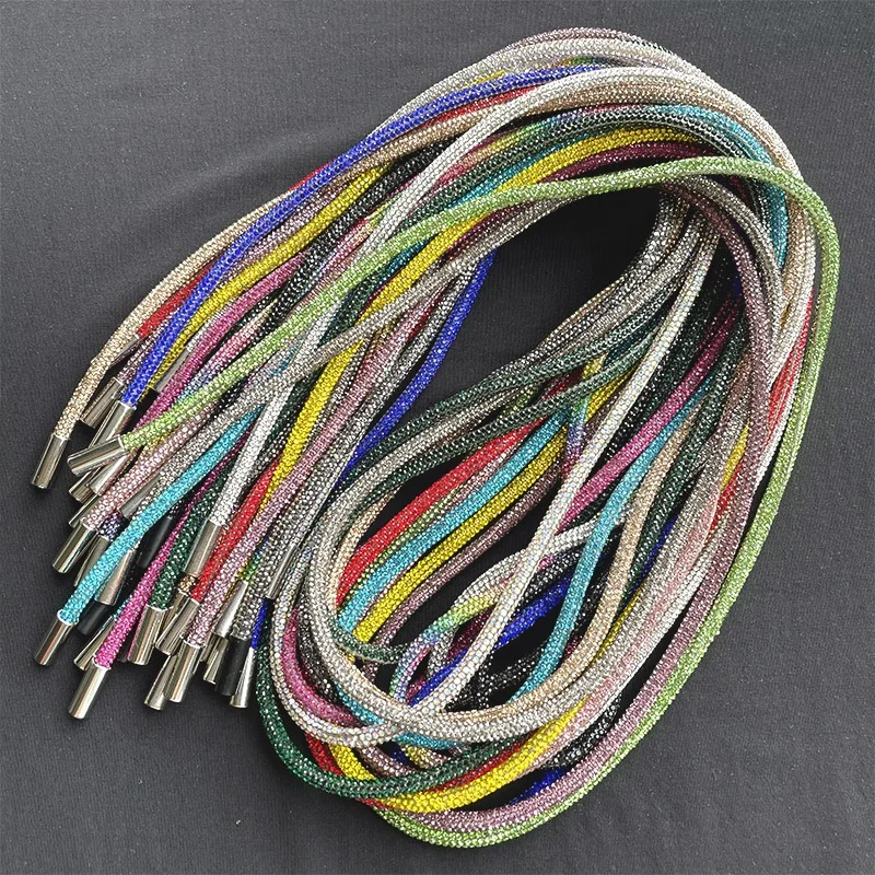 Rhinestone Hoodie Strings - Customizable Crystal Accents