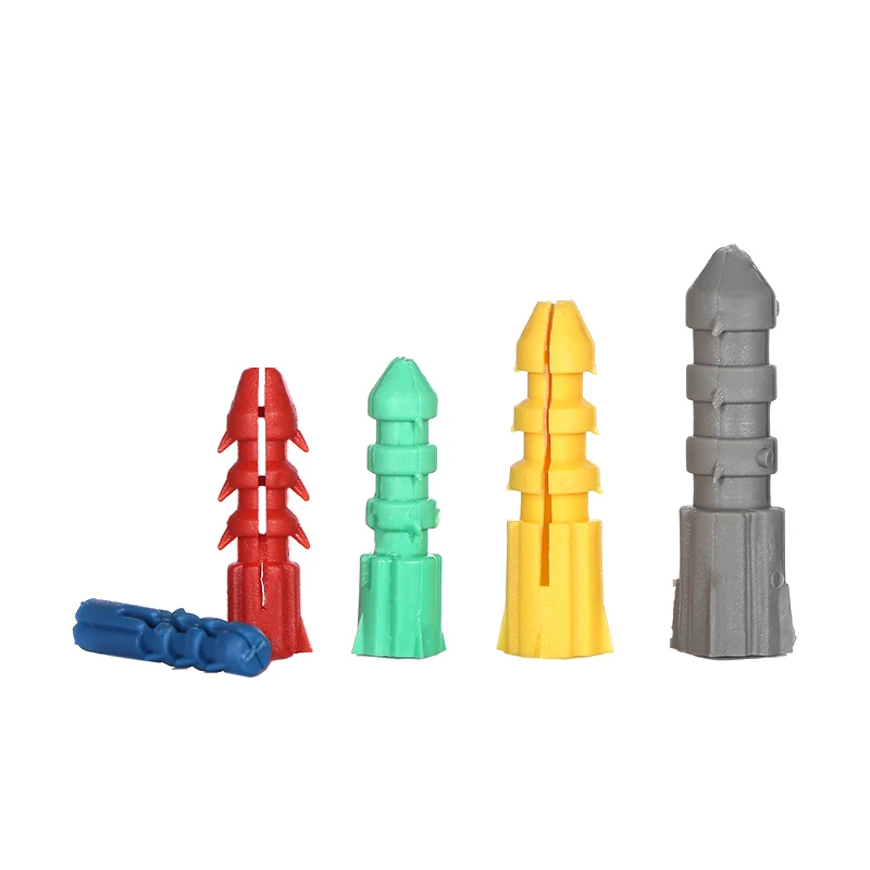 Plastic Concrete Expansion Anchors Wall Plugs Red Color 10mm Plastic ...
