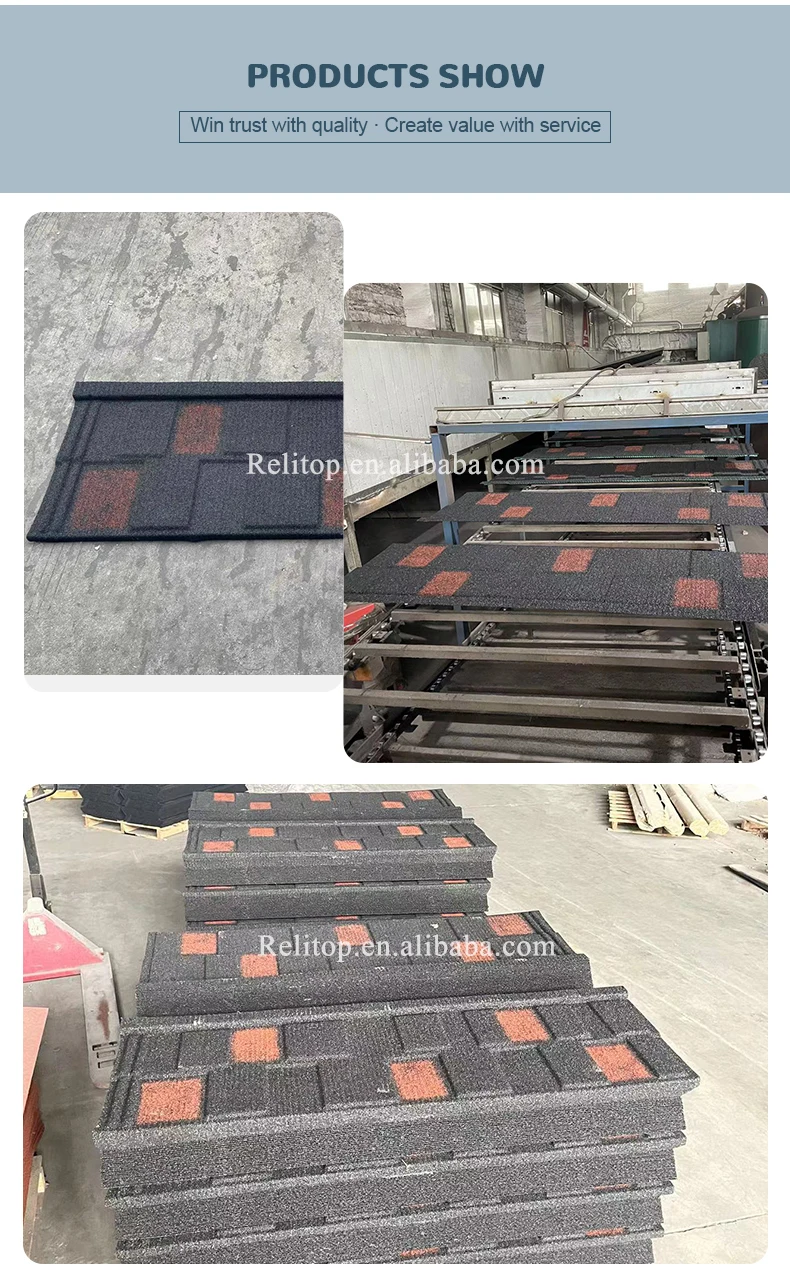 Stone Chips Coated Steel Tile Design For Guangzhou Building Material ...
