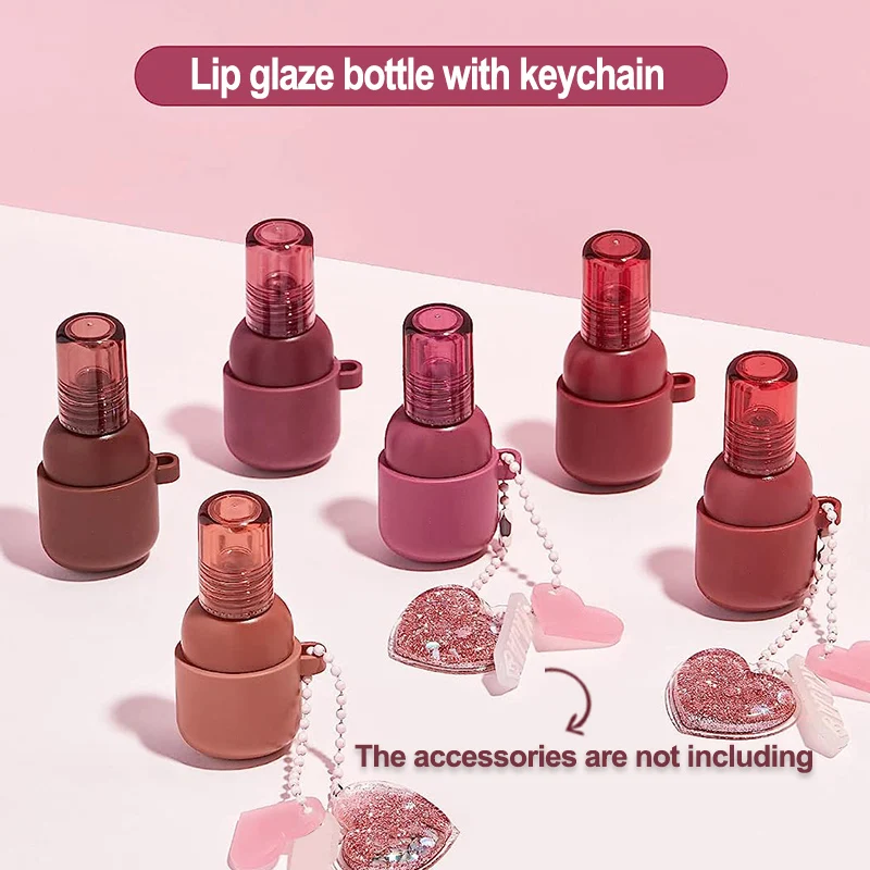 Kids Key Chain Lip Gloss Tubes - Handy Empty Blush Bottles
