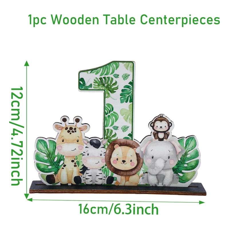 Woodland Animals Wood Table Centerpieces With Wood Base Cute Forest ...
