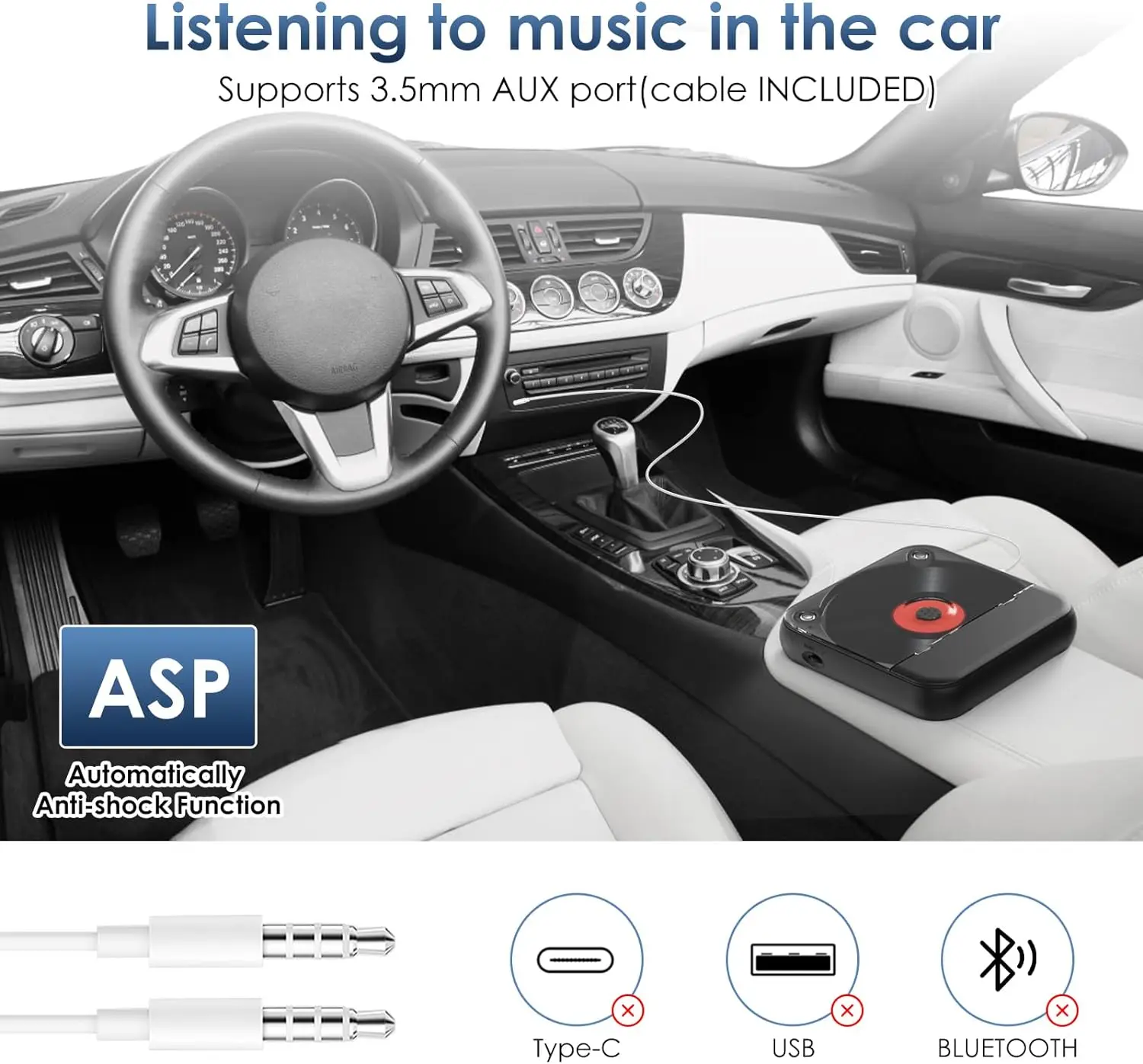 Portable Cd Player Bluetooth 1200 Mah Rechargeable Battery Cd Players ...