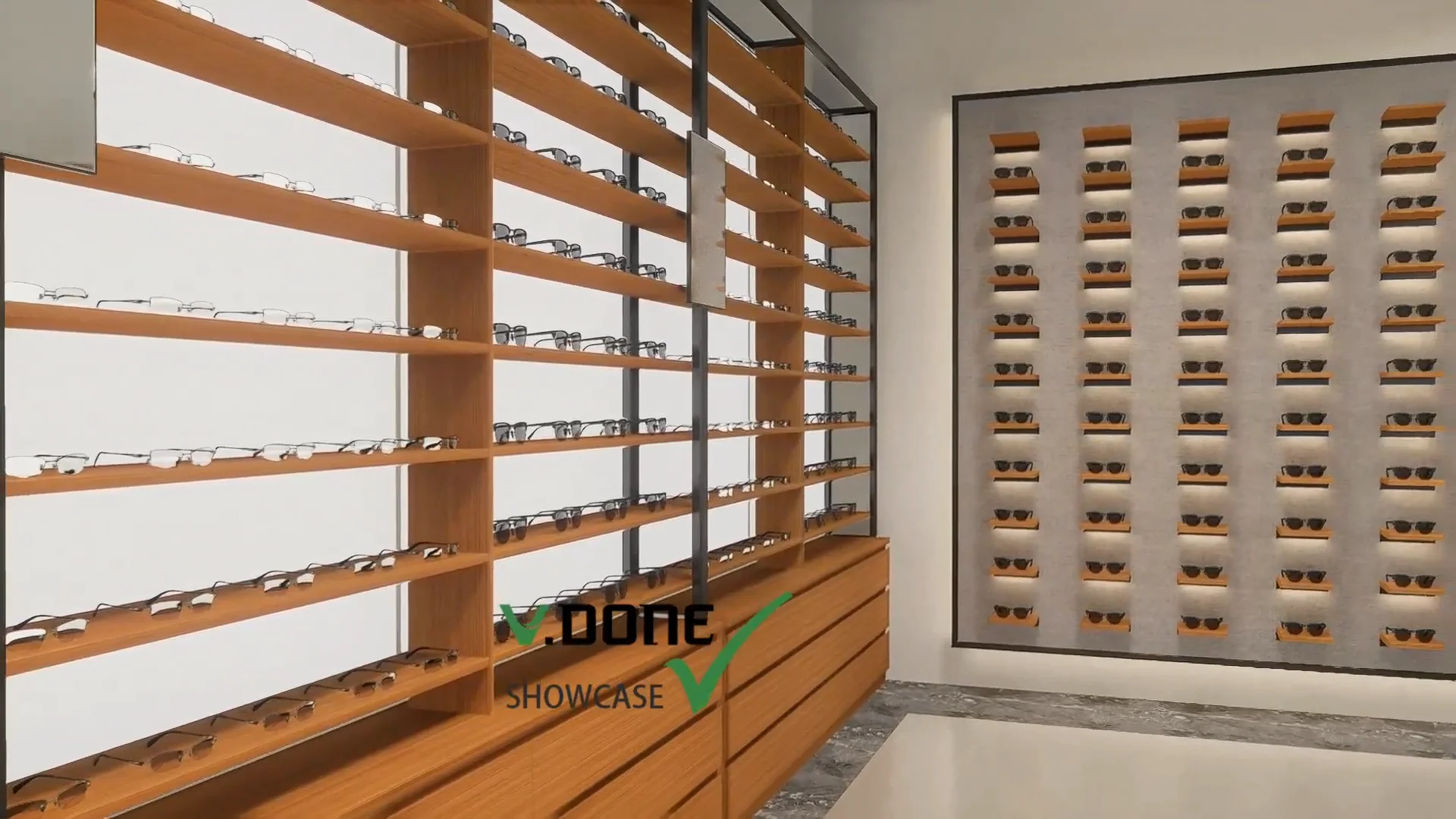 Modern Store Showcases For Optical Store With Display Rack Shop Design ...