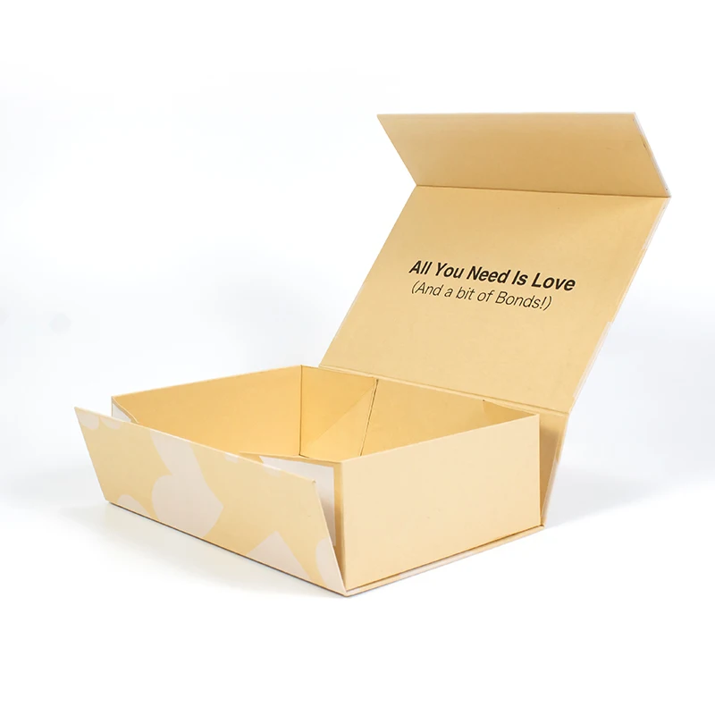 Large Yellow Cardboard Paper Folding Packaging Rigid Magnetic Closure ...