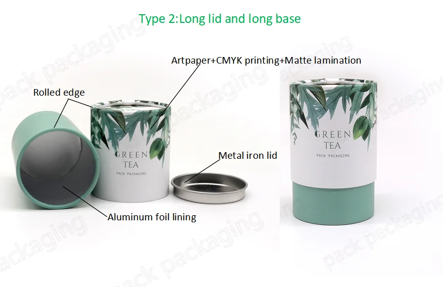 Tea Paper Tube Packaging - Customizable Food Grade Containers