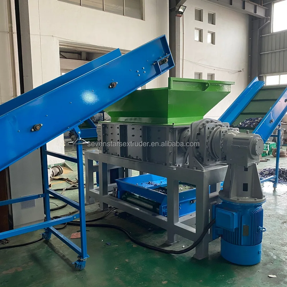 Heavy Duty Plastic Lump Waste Material Crusher Double Shaft Shredder ...