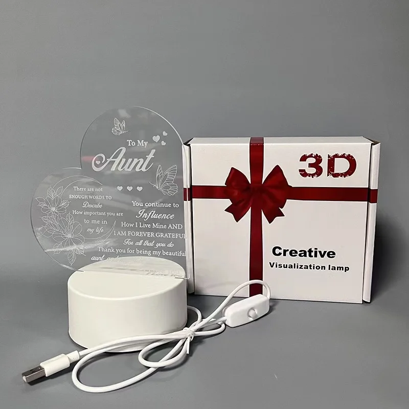 Custom Led Lamp 3d Acrylic Engraved Night Light Holiday Decoration ...