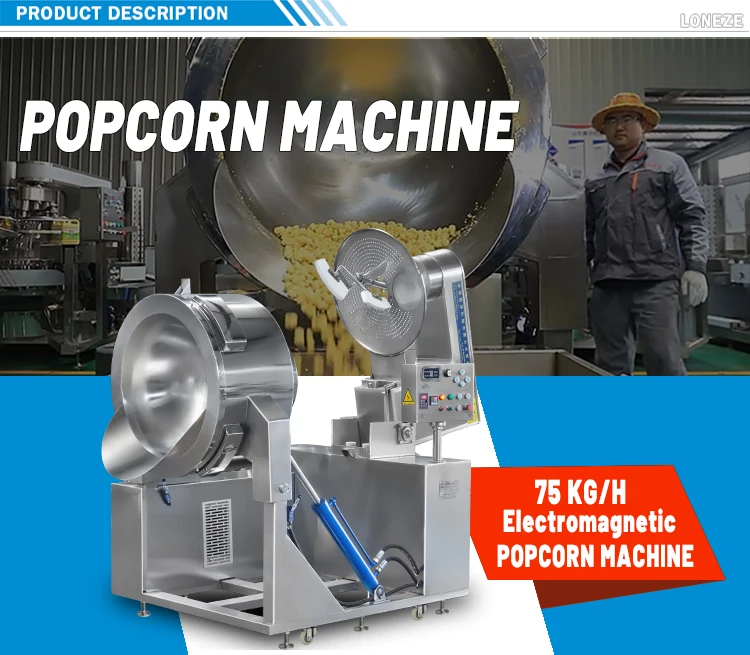 Industrial Full Automatic Caramel Sweet Popcorn Machines