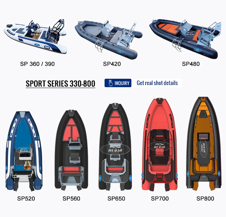 Best Selling Ce 6 Capacity High Speed Rib 360 390 Orca Hypalon Deep-v ...