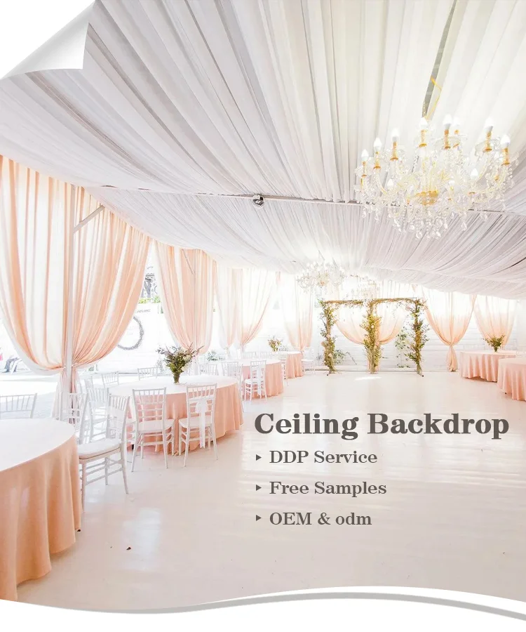 Decorative Party Draping Wedding Decoration Ceiling Veil Wedding ...