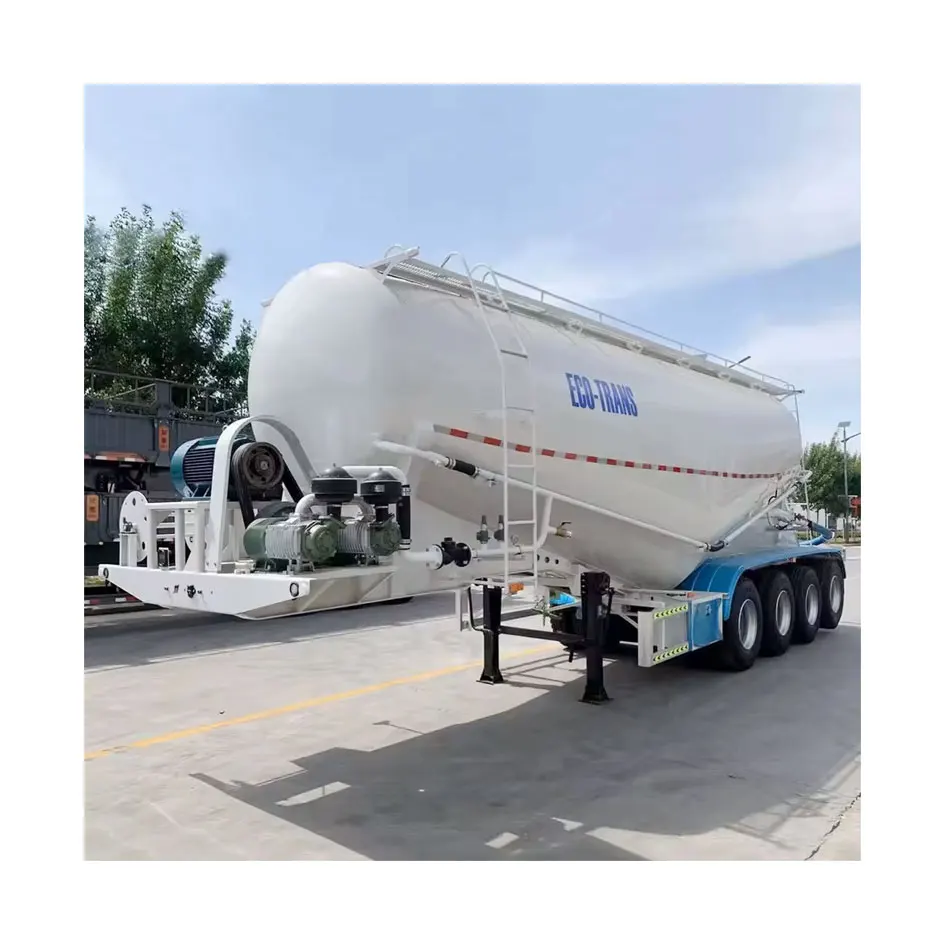 40ton 50ton V Shape Bulk Cement Tank Trailer Fly Ash Cement Bulker ...