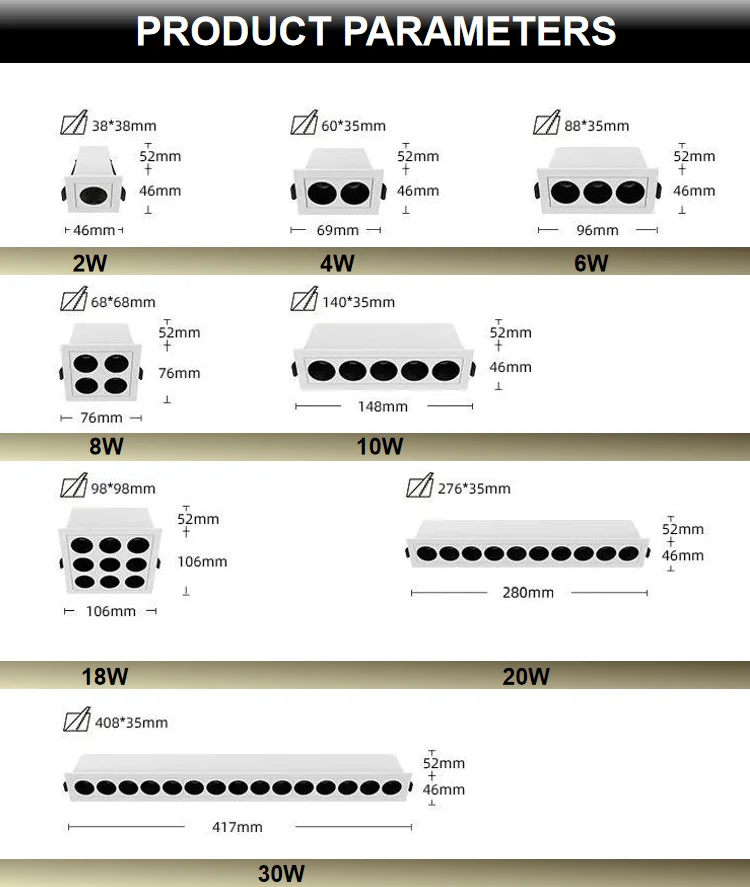 High Quality Recessed Adjustable Led Spotlights Household Ceiling ...