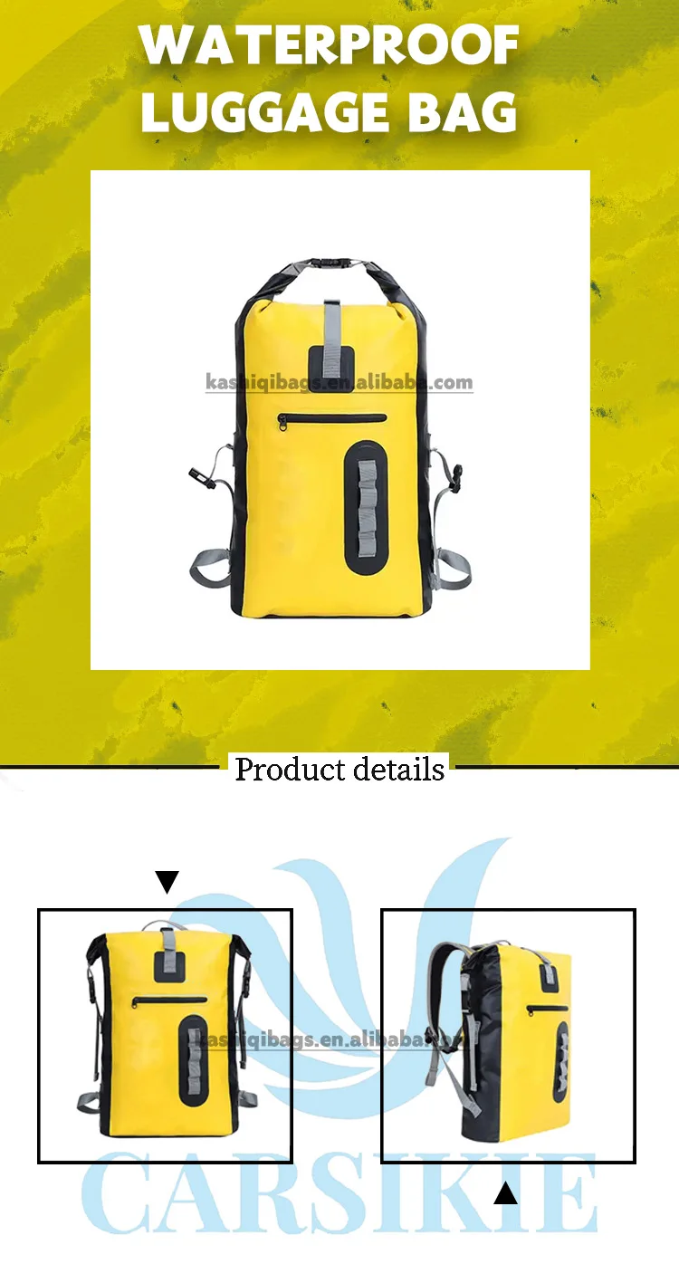 Waterproof Dry Bag Backpack For Kayaking Roll Top Kayak Dry Backpack ...