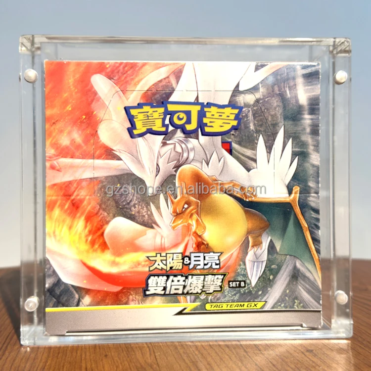 Shp Custom Clear Acrylic Japanese Pokemon Cards Booster Box Large Size ...
