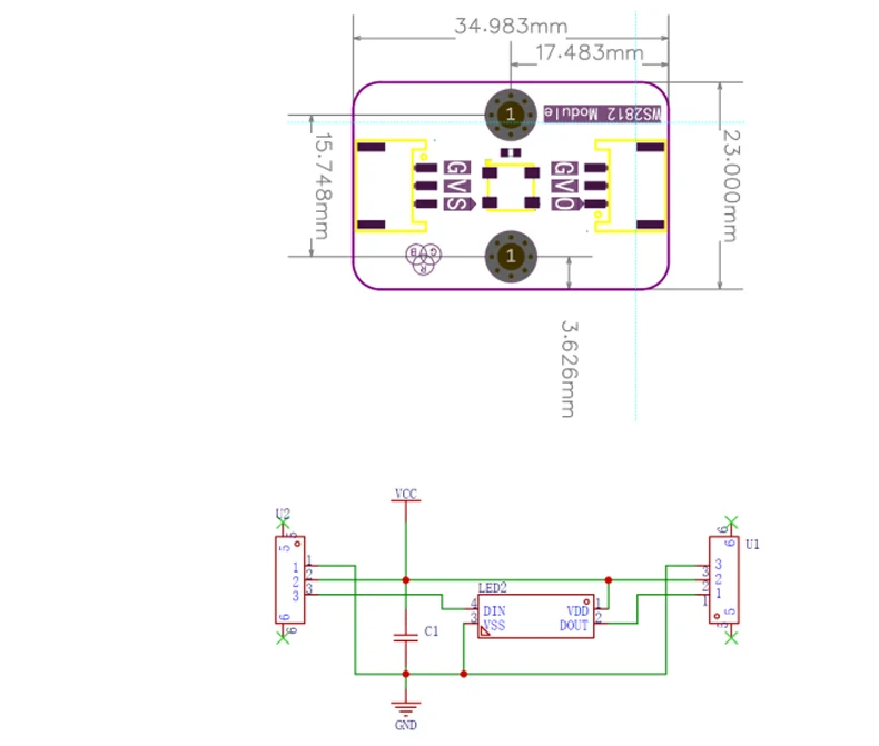 Original Module 1-bit Ws2812 5050 Rgb Color Light Module Full Color Led ...