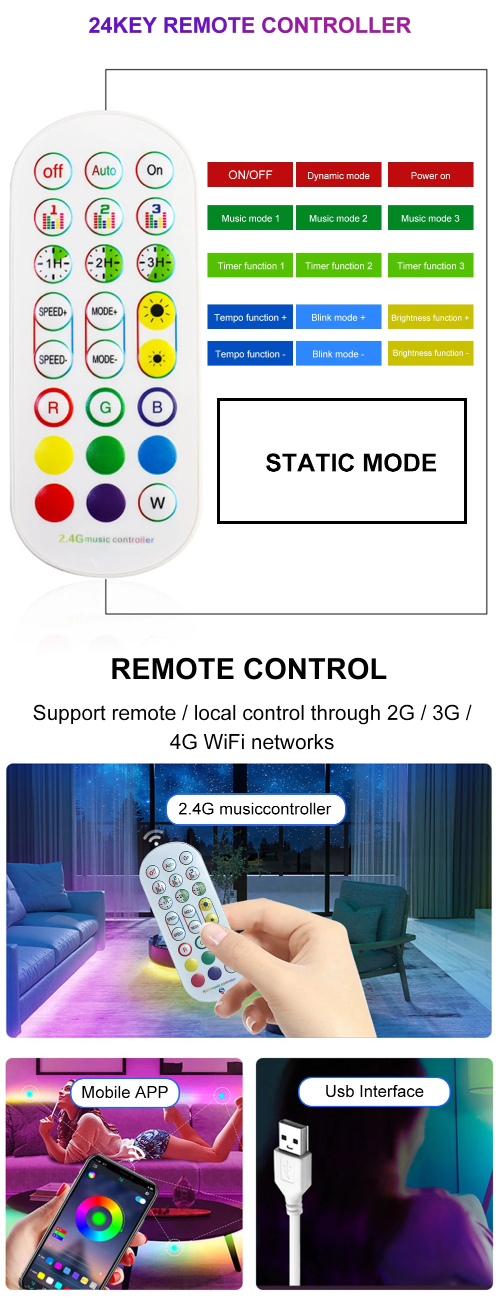 Strip Control Wifi Led Controller Led Rgb Music Controller - Buy Music ...