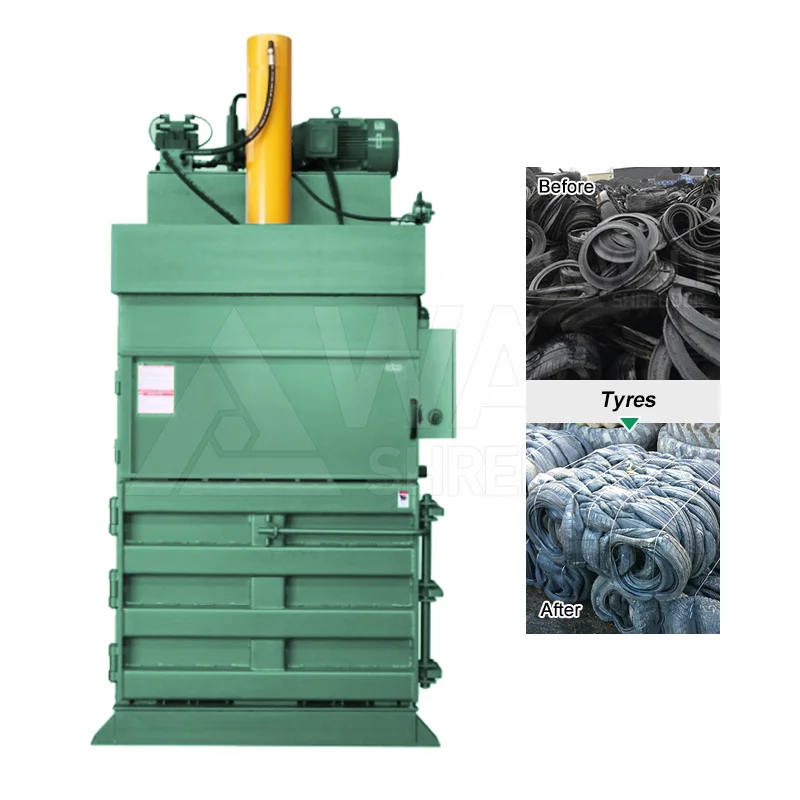 Hydraulic Cardboard Vertical Baler for Textile Straw Plastic Scrap Tyre ...