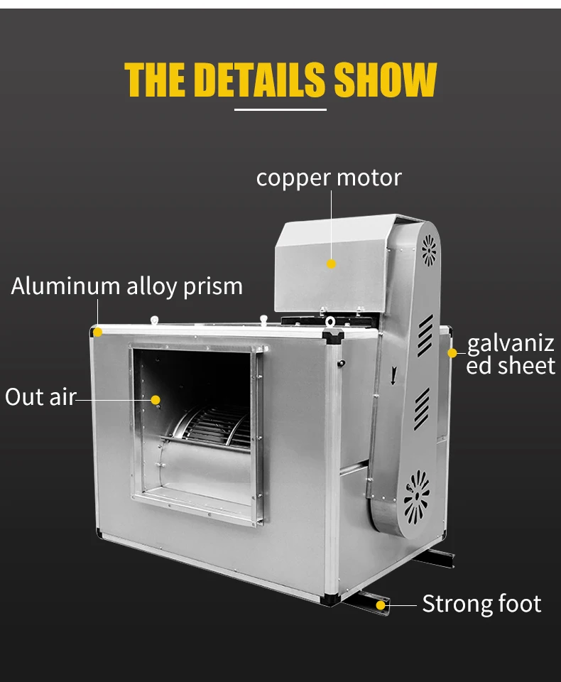 Centrifugal Cabinet Fan Silver Fan For Fire Smoke Extraction And ...