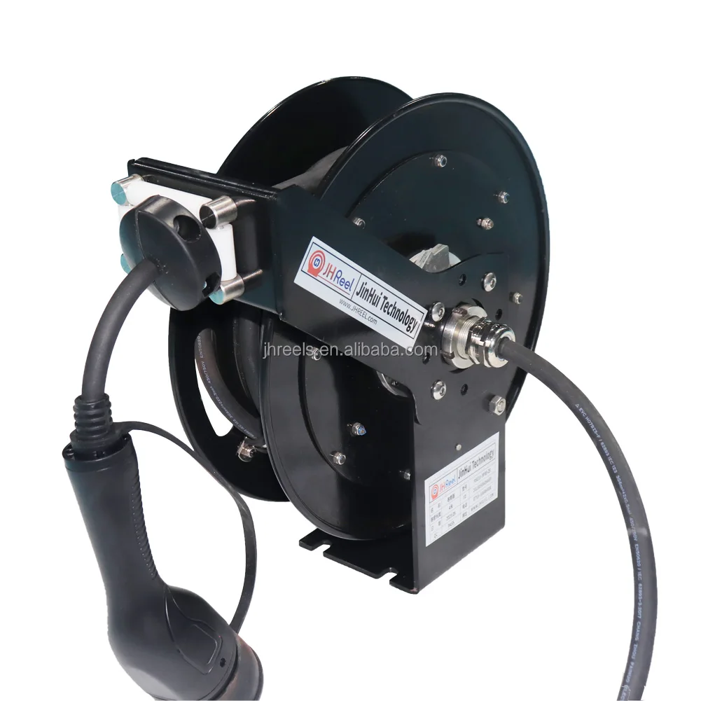 Cable Reel Forklift Attachment - Retractable & Spring Loaded