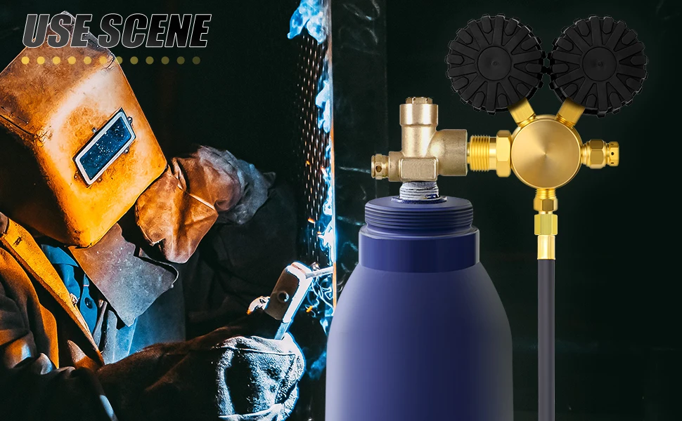 Nitrogen Regulator 0-800psi Cga580 Inlet,1/4" Male Connector Heavy-duty ...