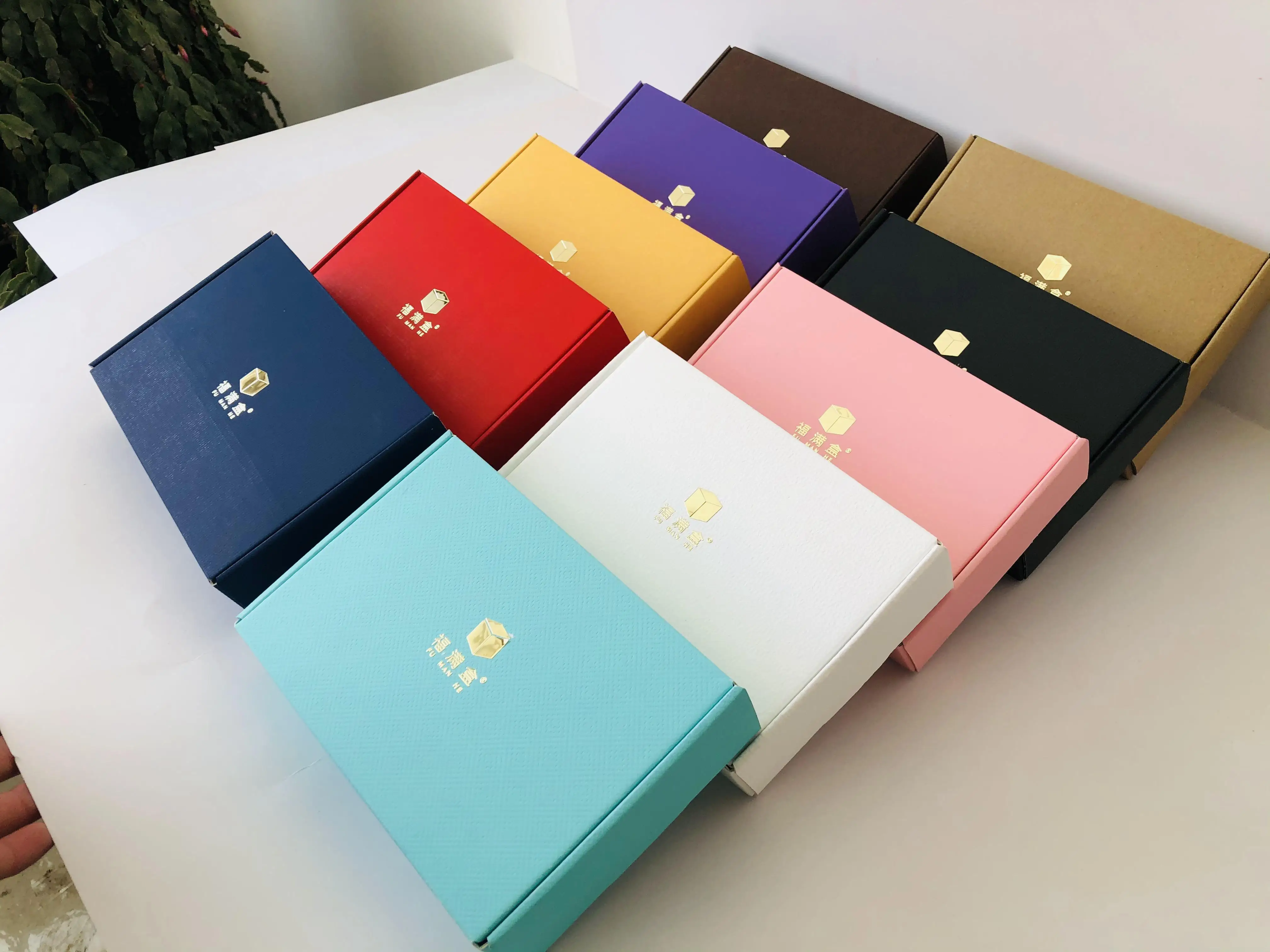 Custom Branded Gradient Cartoon Mailer Box 6x6 Packaging Shipping ...