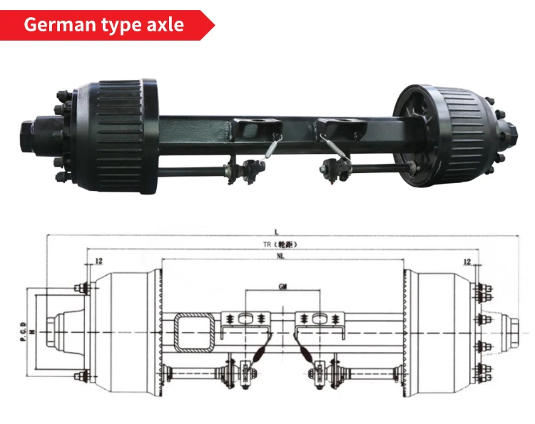 Vehicle Master Semi Trailer Bogie Axle or Dump Truck Bogie Axle for ...