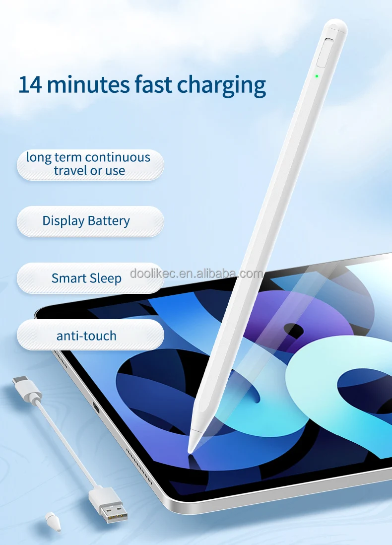 Universal Metal Magnetic Touch Screen Active Tablet Stylus Pen for iPad ...