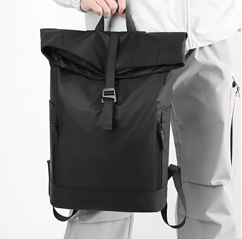 New Style Custom Backpack With Logo Computer Rucksack Laptop Roll Top ...