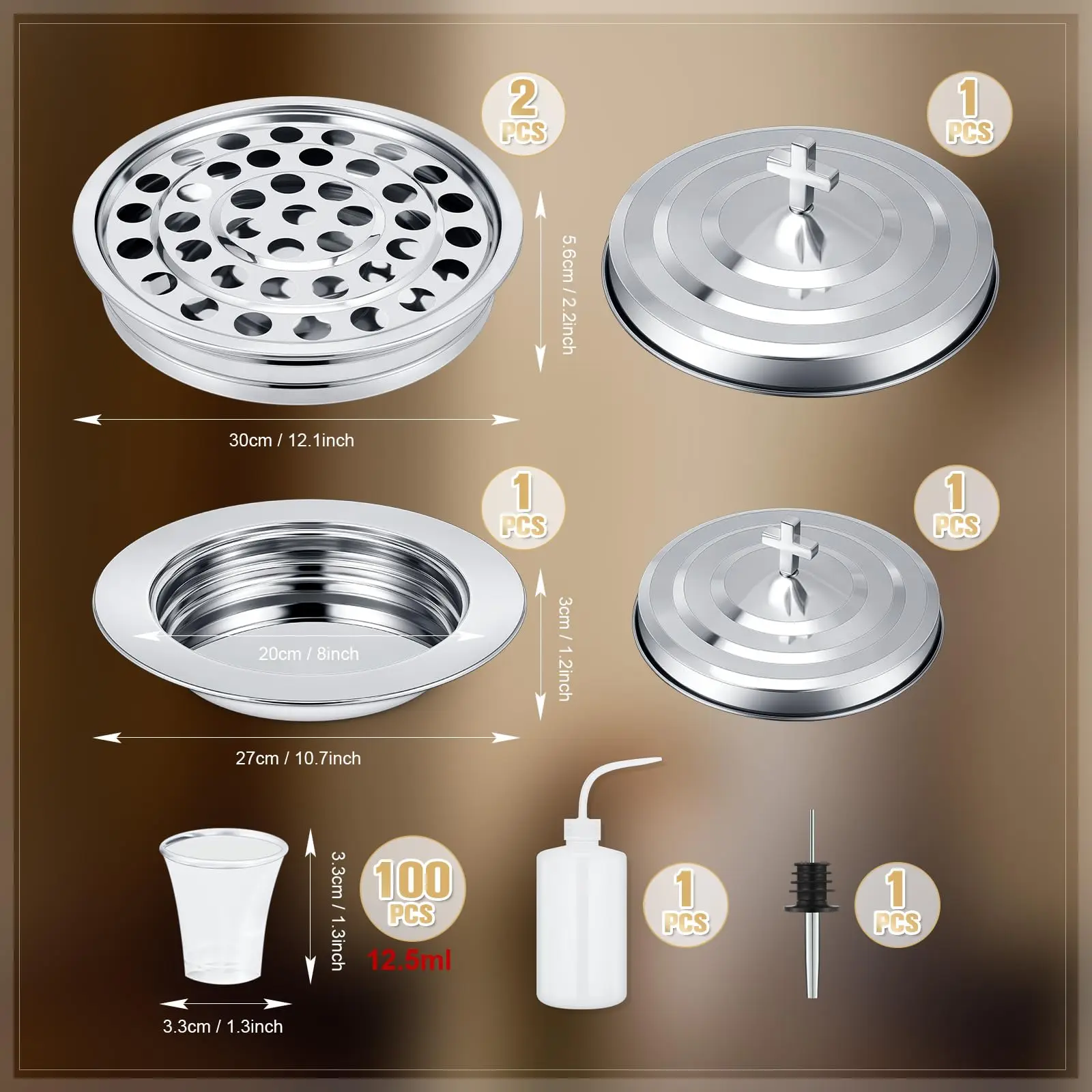 Churches Communion Cups Filler Set Silver Holy Communion Cups And Tray ...