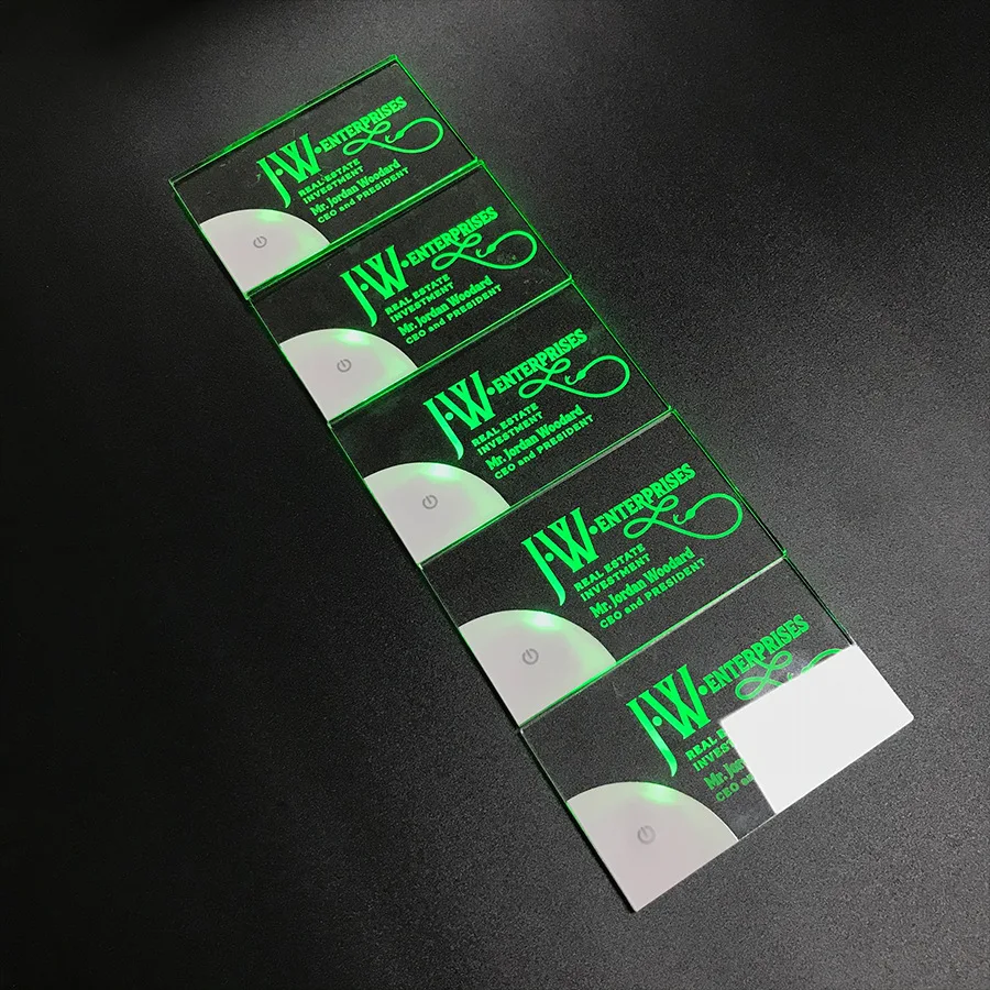 Business Card Led Printing Holder Table Box Carry Acrylic Light Screen ...