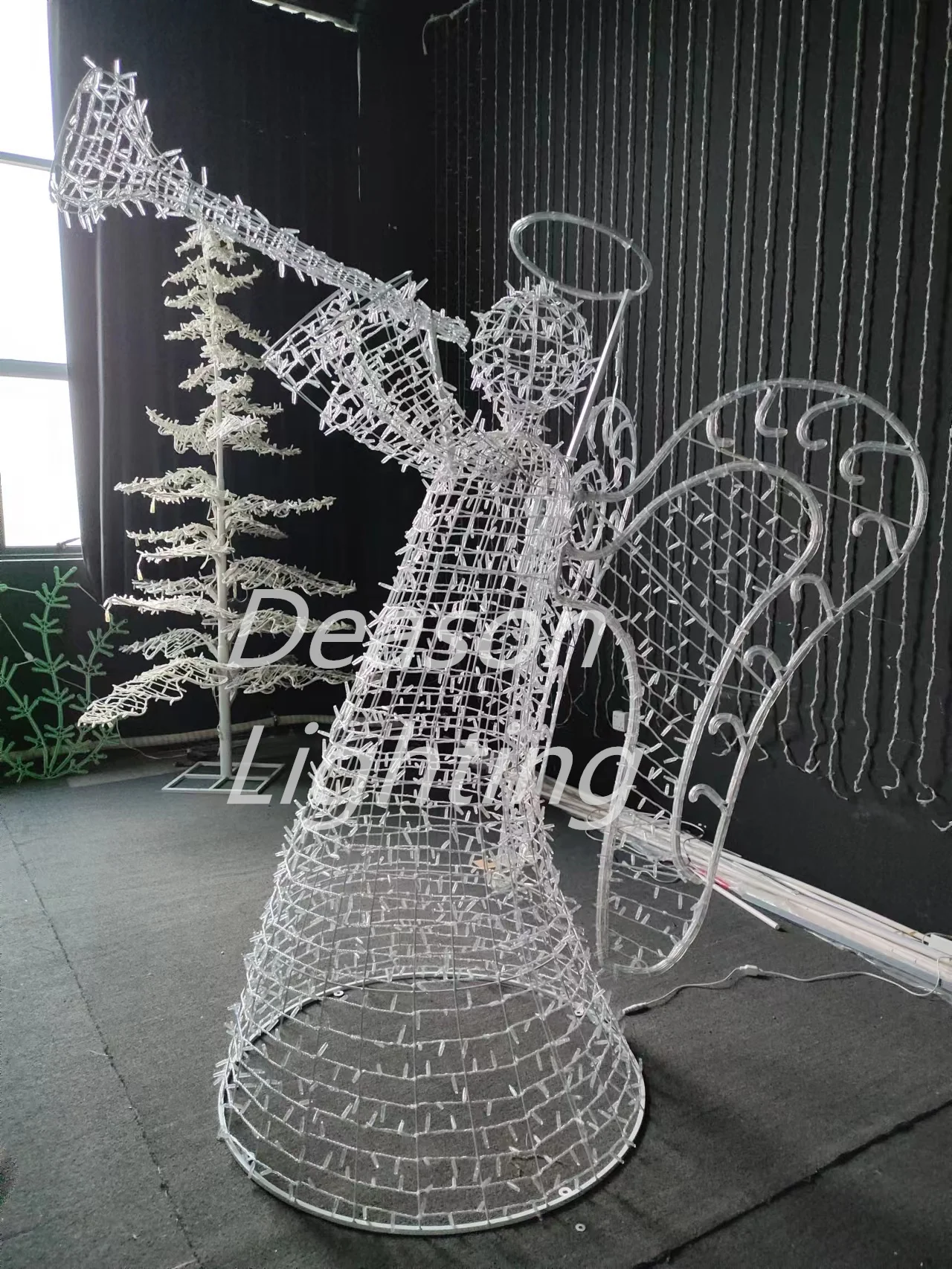 Outdoor Christmas Angels with Trumpets - Durable & Bright