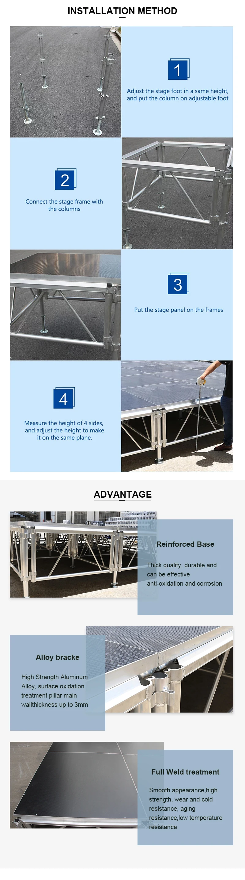 Cheap Folding Mobile Portable Fashion Adjustable Stage Platform for ...