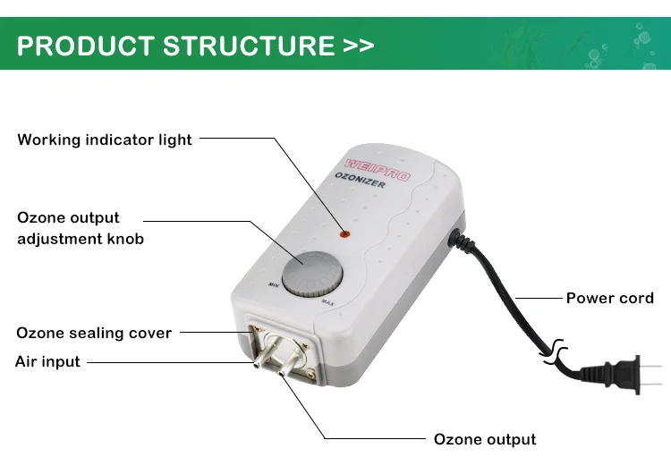 WEIPRO Adjustable Ozone Machine for Fish Tank Water Treatment - Eco ...