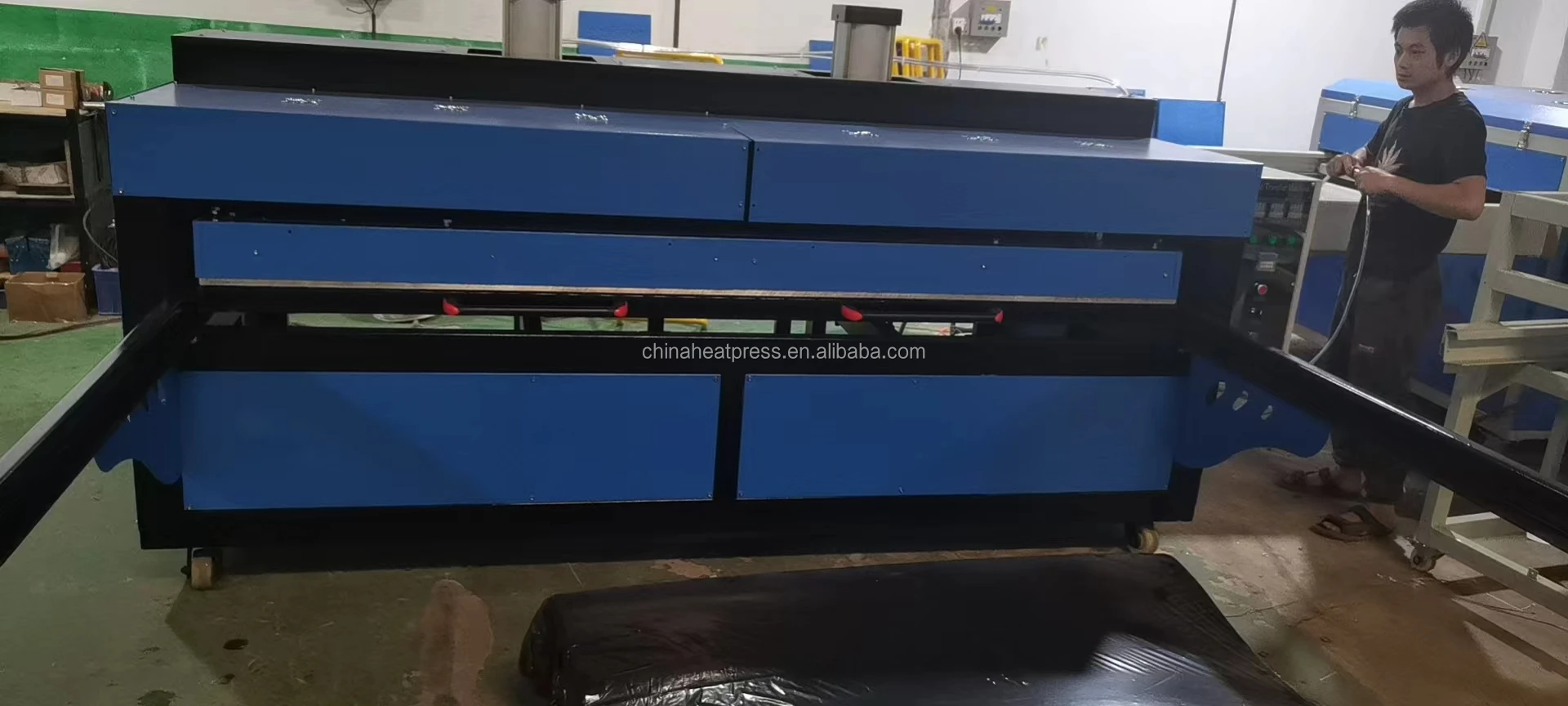 120*150cm Large Format Semi-auto 1 Side 2 Station Pneumatic Sublimation ...